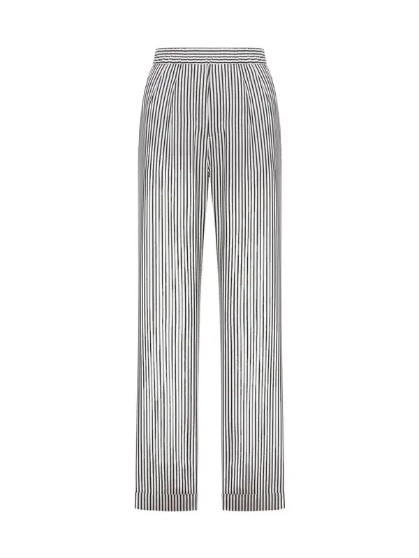 TOM FORD Striped Silk Trousers - Multicolor