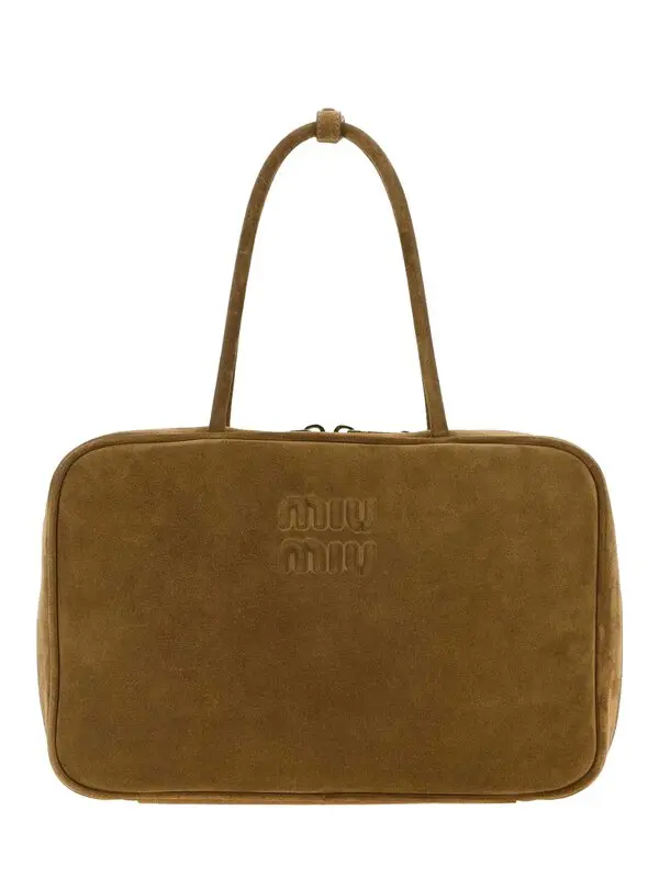 Miu Miu Suede Handbag - Brown