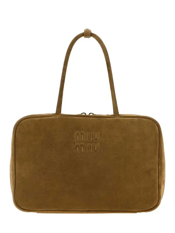 Miu Miu Suede Handbag - Brown