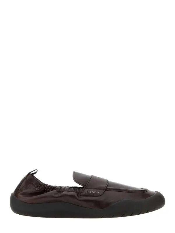 Prada Leather Speedrock Loafers - Brown