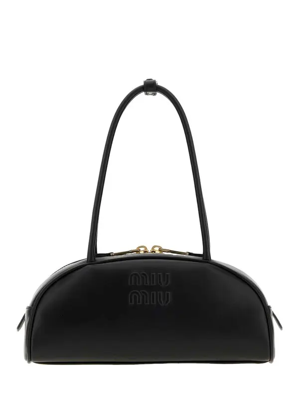 Miu Miu Leather Beau Shoulder Bag - Black