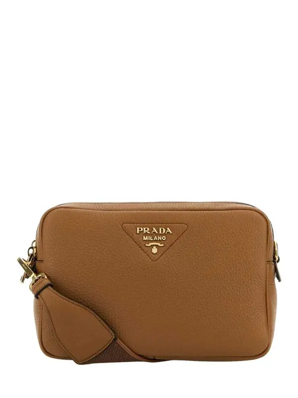 Prada Leather Crossbody Bag - Brown