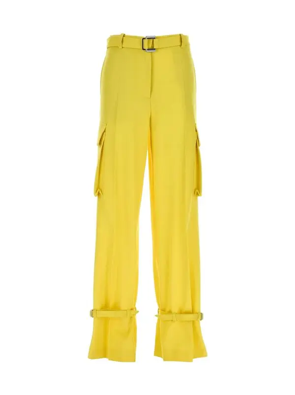 Attico Wool Cargo Pant - Yellow