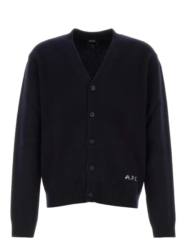 A.p.c. Wool Kevin Cardigan - Blue