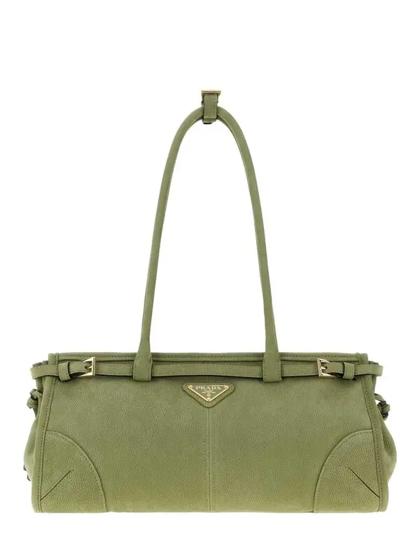 Prada Nabuk Bonnie Shoulder Bag - Green