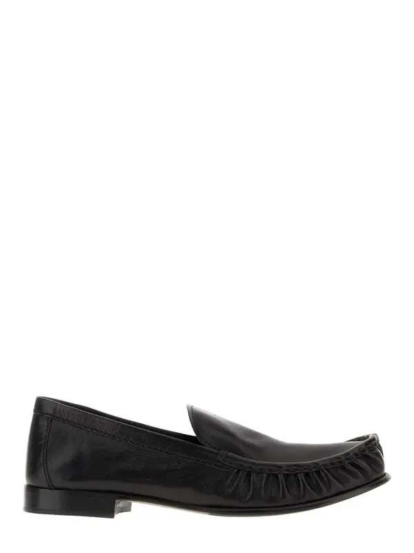 Miu Miu Leather Loafers - Black