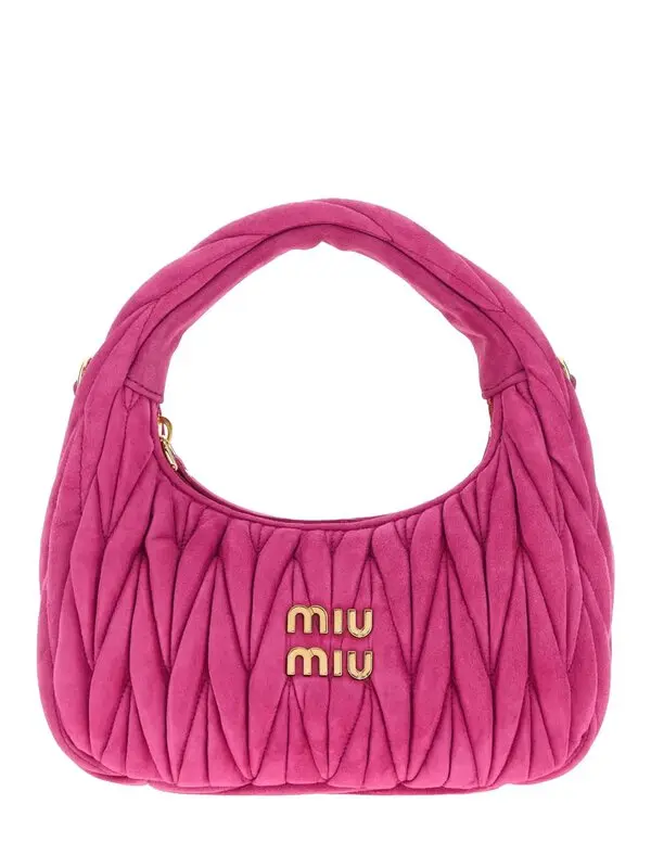 Miu Miu Suede Handbag - Pink
