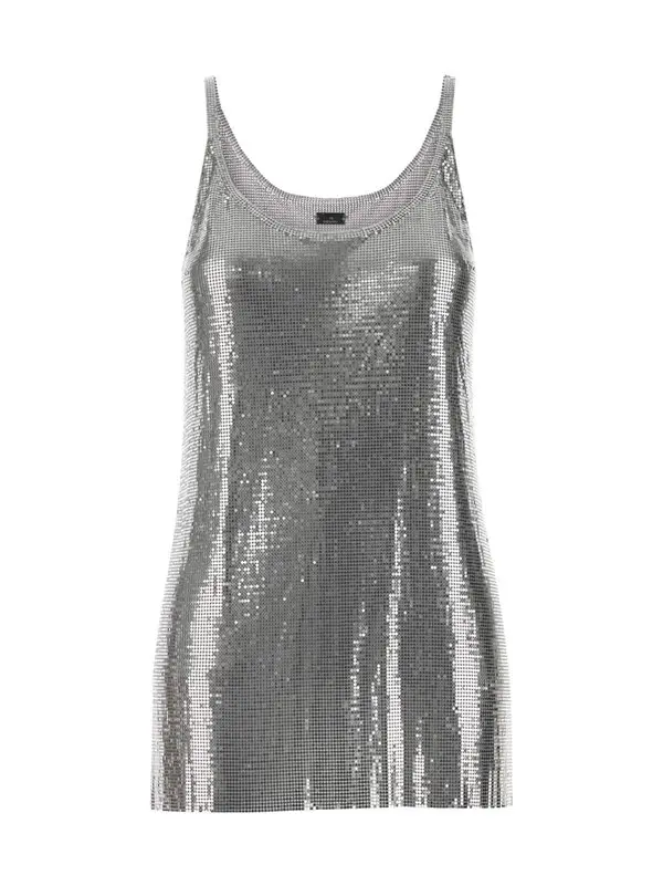Rabanne Metal Knit Top - Silver