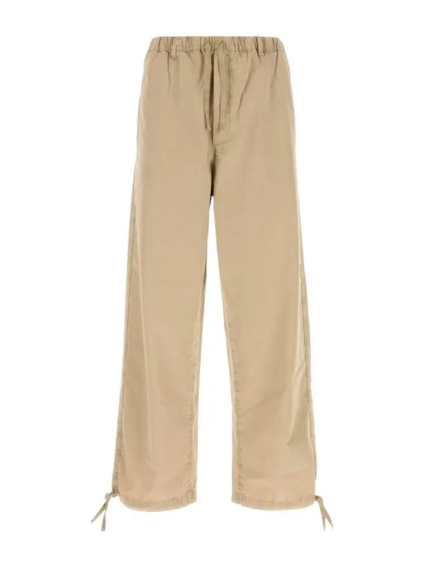 FERRAGAMO Beige Cotton Blend Pant - Brown