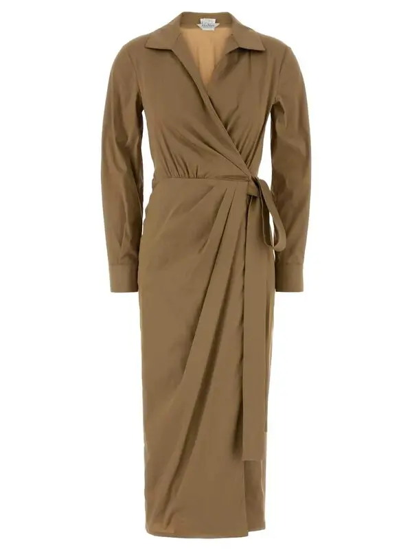 Max Mara Stretch Poplin Beta Dress - Brown