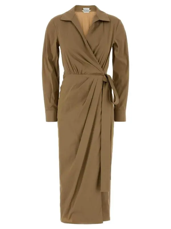 Max Mara Stretch Poplin Beta Dress - Brown