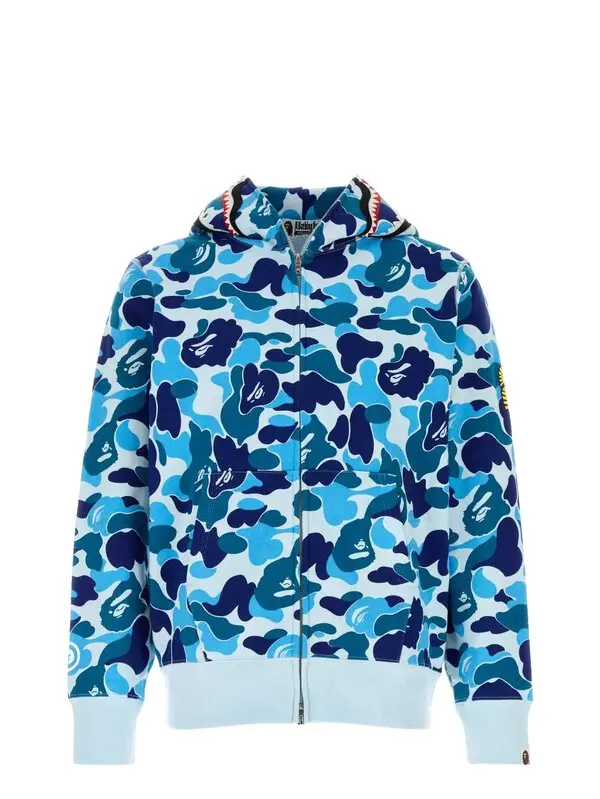 A BATHING APE Printed Cotton Abc Camo 2nd Shark Sweatshirt - Multicolor