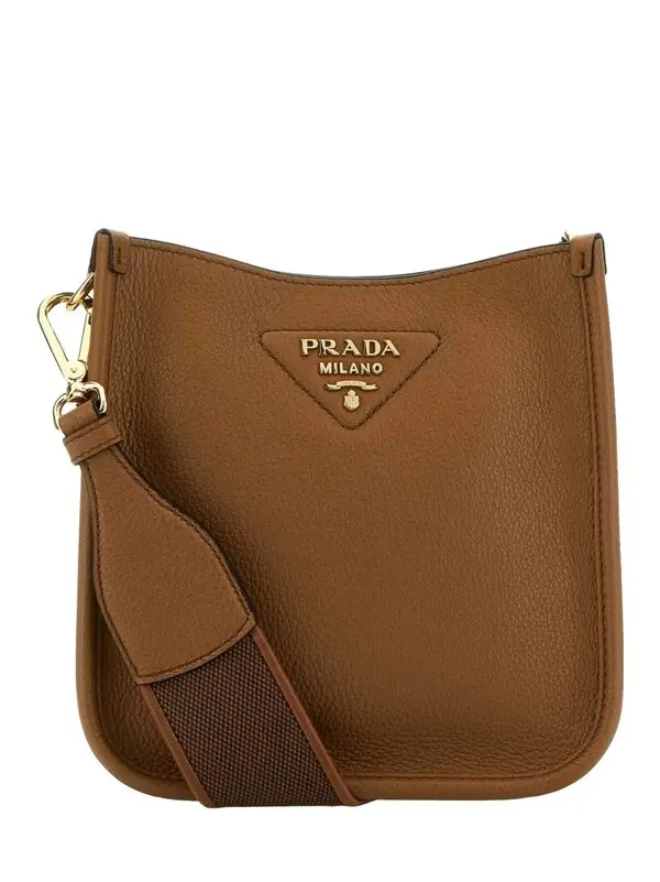 Prada Caramel Leather Crossbody Bag - Brown
