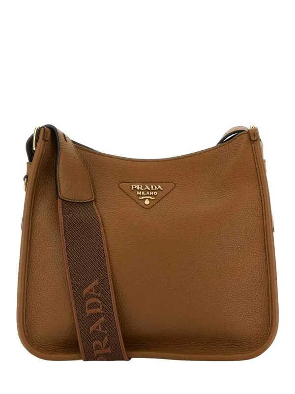 Prada Caramel Leather Shoulder Bag - Brown