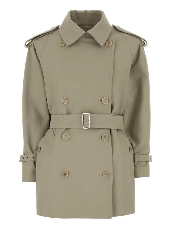 Max Mara Cotton Trench Coat - Gray