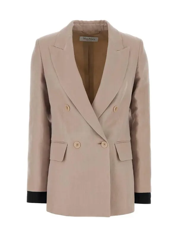 Max Mara Silk Feltro Blazer - Pink