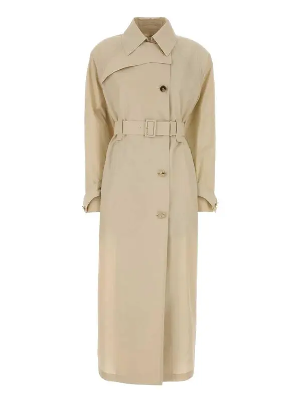 Sportmax Cupro Blend Trench Coat - Brown