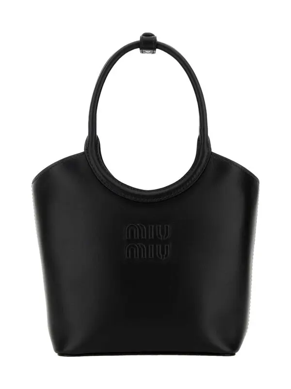 Miu Miu Leather Ivy Handbag - Black