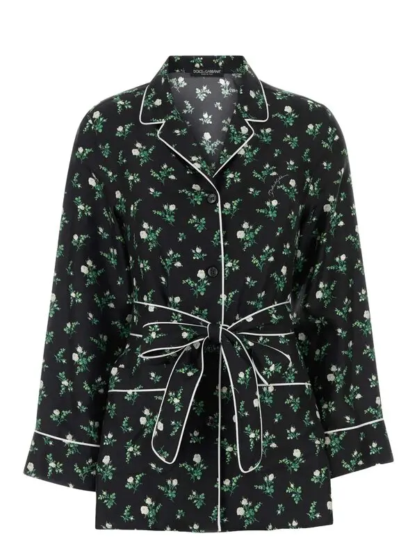 Dolce & Gabbana Floral Printed Twill Shirt - Multicolor