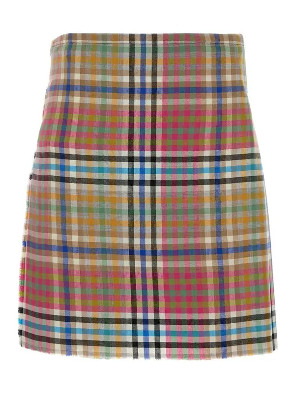 VIVIENNE WESTWOOD Embroidered Wool Mini Skirt - Multicolor