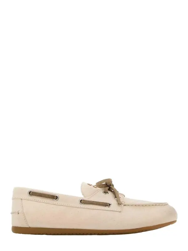 Miu Miu Canvas Loafers - White