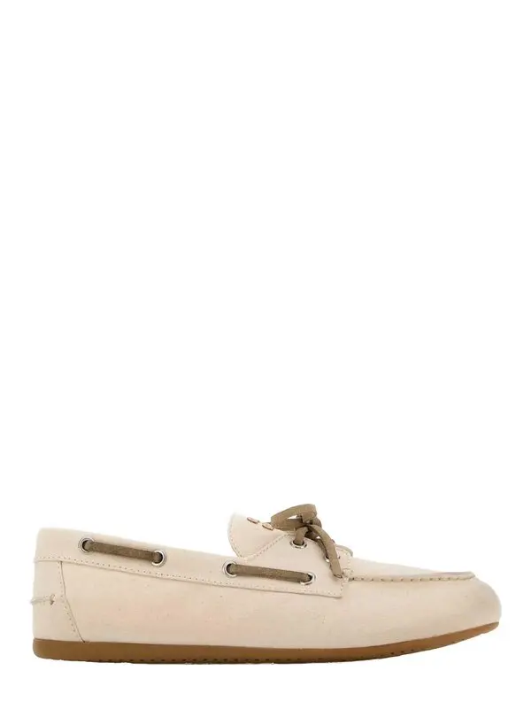 Miu Miu Canvas Loafers - White