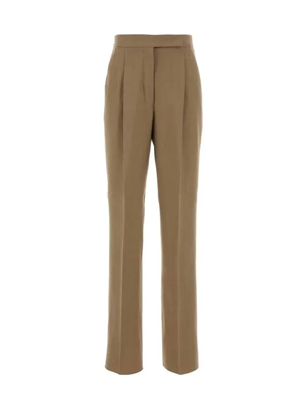 Max Mara Beige Hemp Abate Pant - Brown