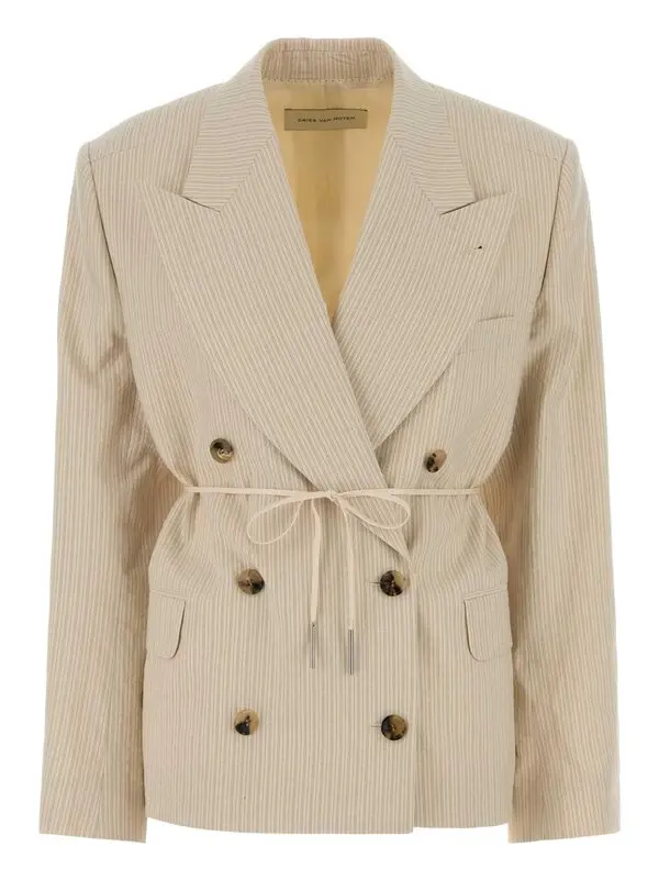 Dries Van Noten Embroidered Cotton Blend Blazer - Multicolor