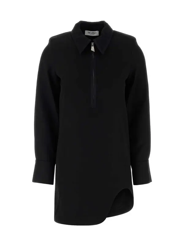 Attico Gabardine Mini Dress - Black
