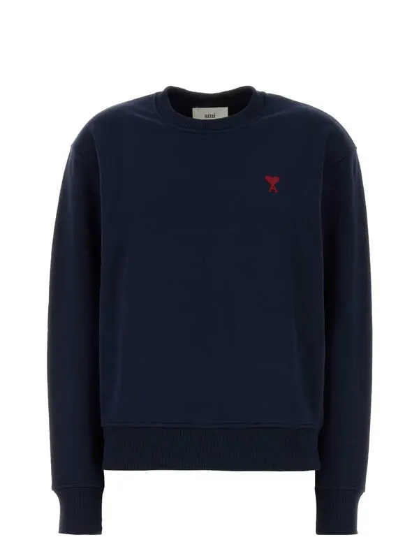AMI Paris Midnight Stretch Cotton Sweatshirt - Blue