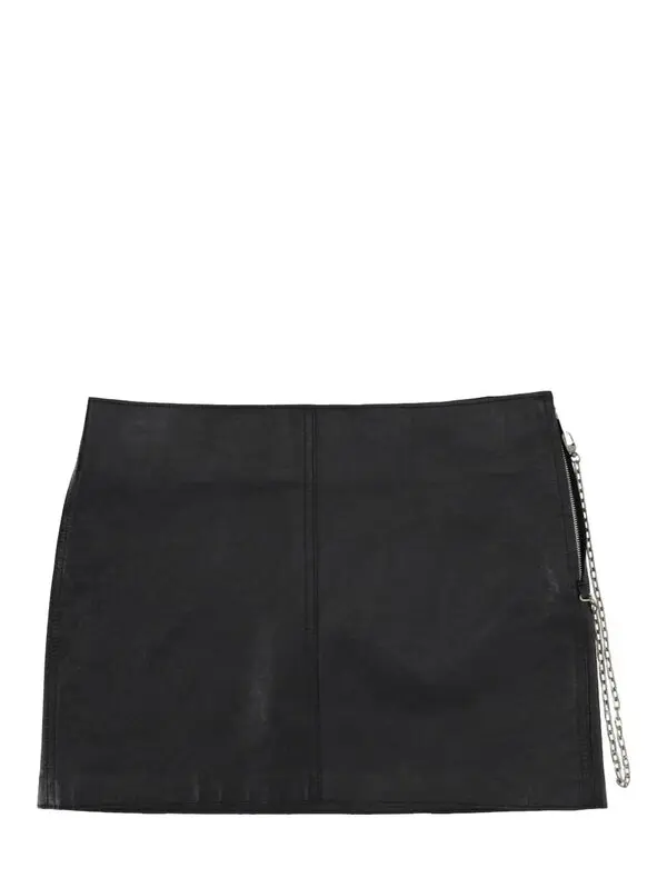 Alexander Wang Leather Miniskirt - Black