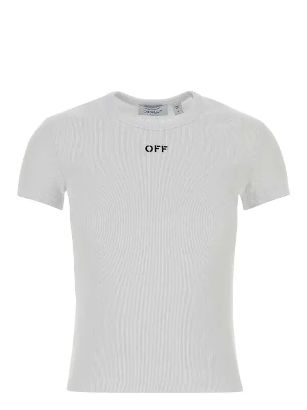 Off-White Stretch Cotton T-shirt - White
