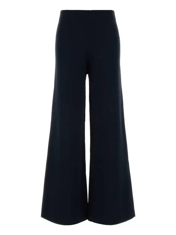 Max Mara Midnight Knit Strillo Wide-leg Pant - Blue