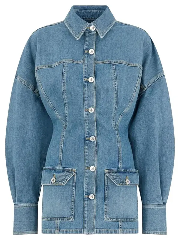 Attico Denim Mini Dress - Blue