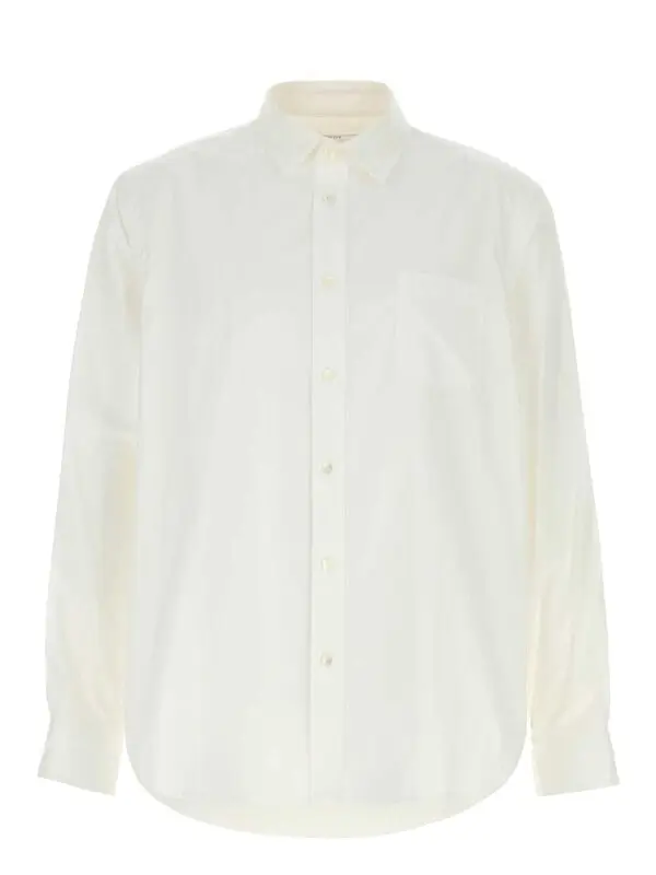 Sacai Poplin And Oxford Shirt - White