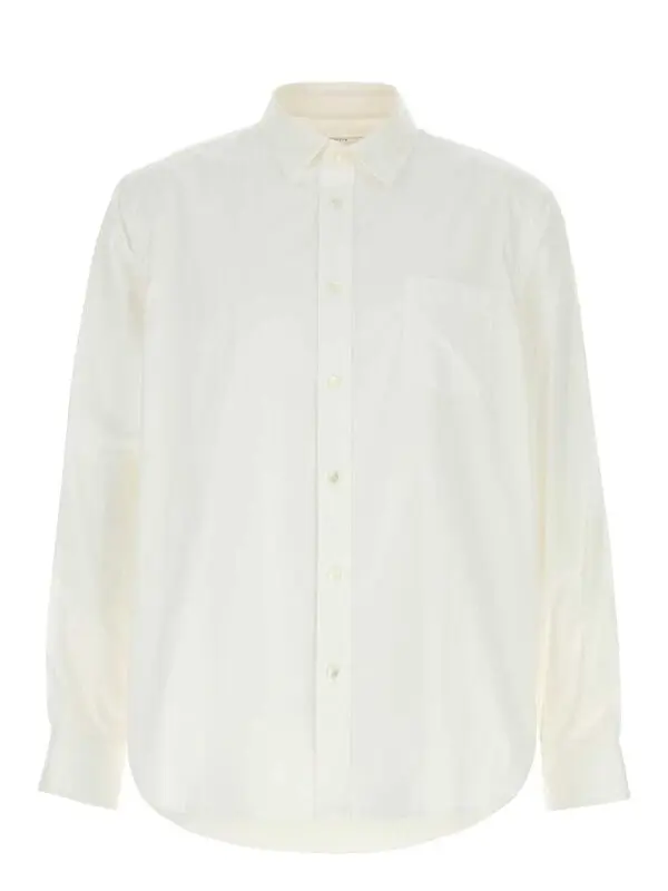 Sacai Poplin And Oxford Shirt - White