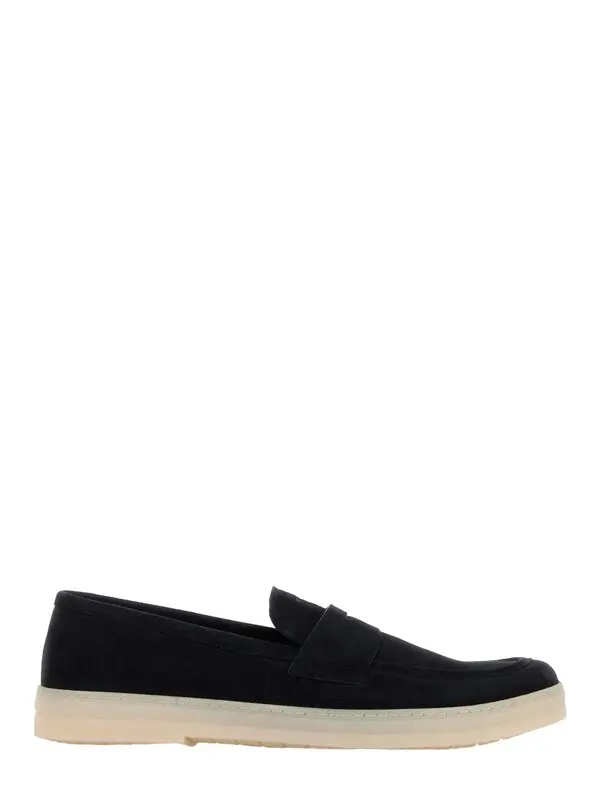 Prada Dark Suede Loafers - Blue