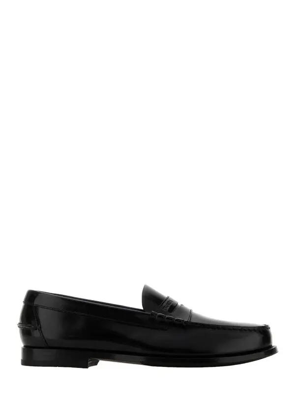 Prada Leather Loafers - Black