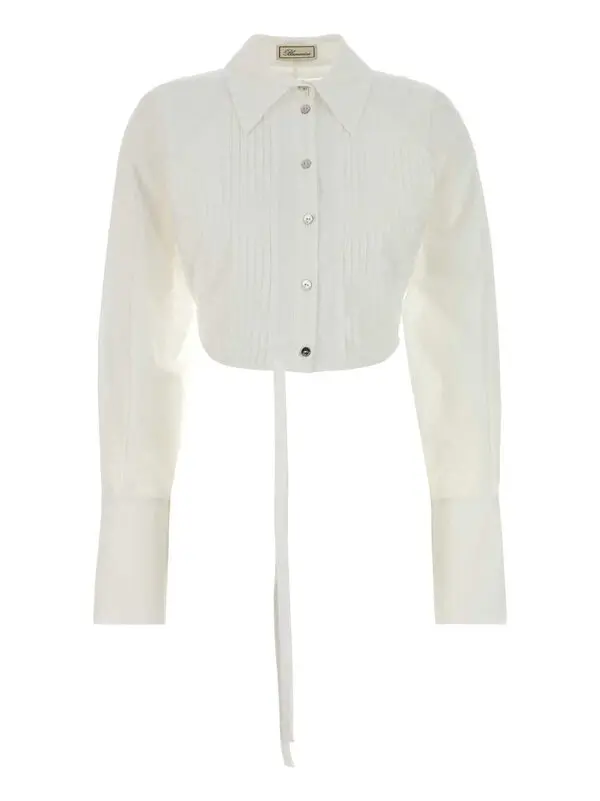Blumarine Poplin Shirt - White