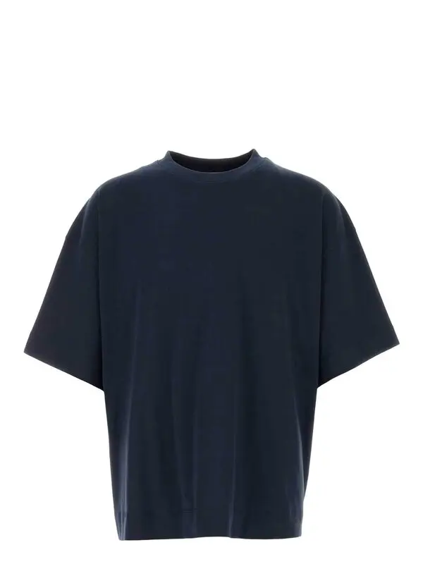 Dries Van Noten Midnight Cotton Heno Oversize T-shirt - Blue