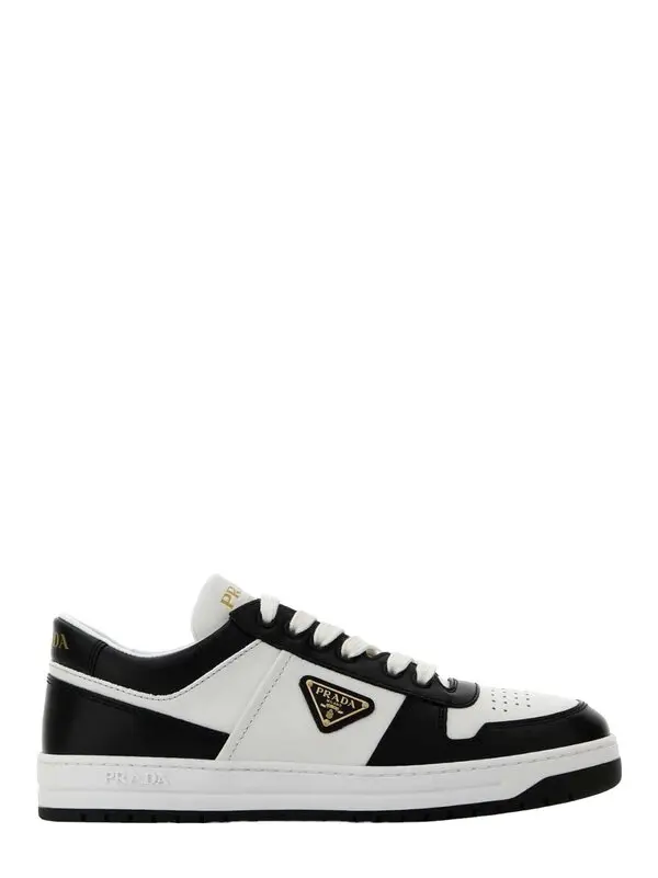 Prada Two-tone Leather Downtown Sneakers - Multicolor