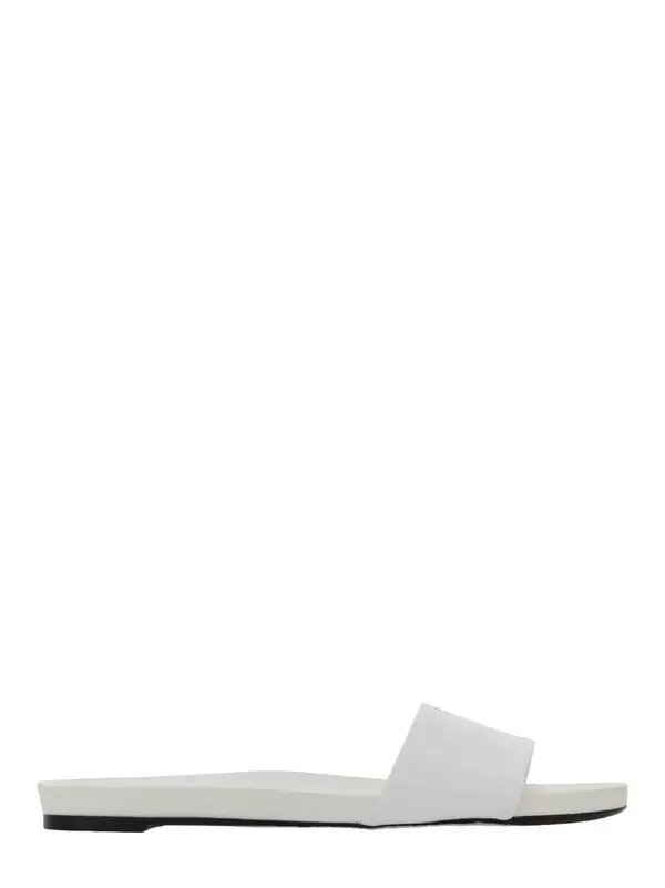 Prada Leather Slippers - White