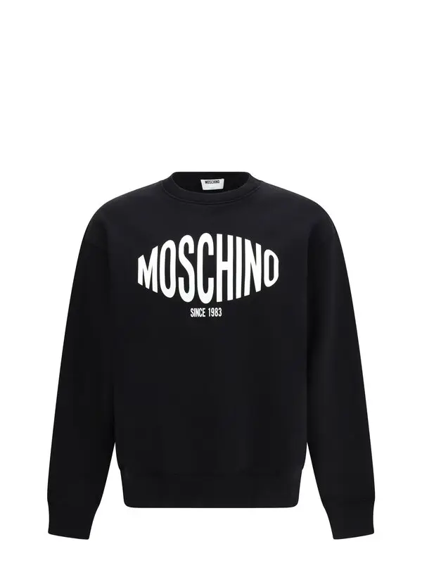 Moschino Printed Organic Cotton Sweatshirt - Black