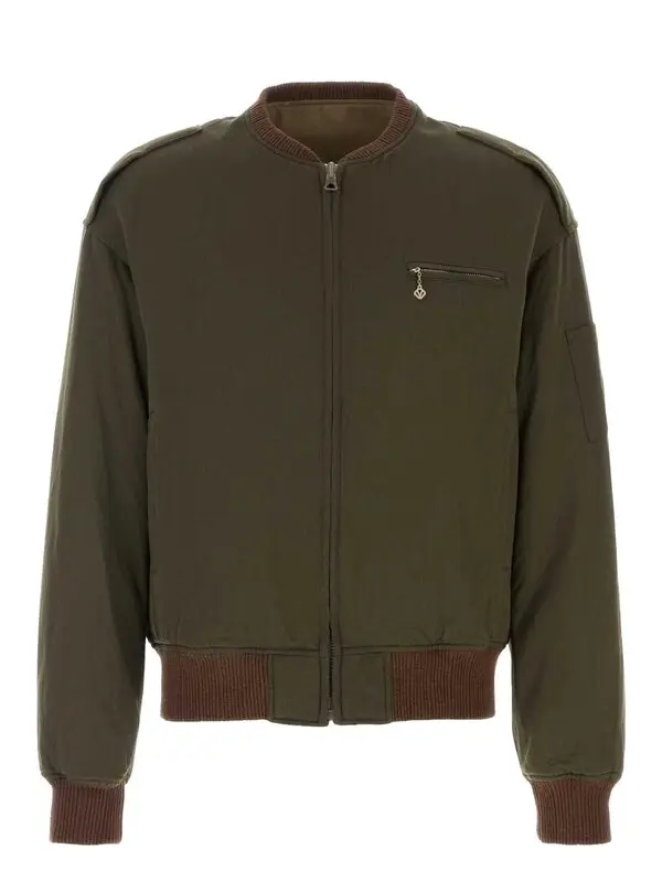 Visvim Wool Blend Gunner Down Jacket - Green