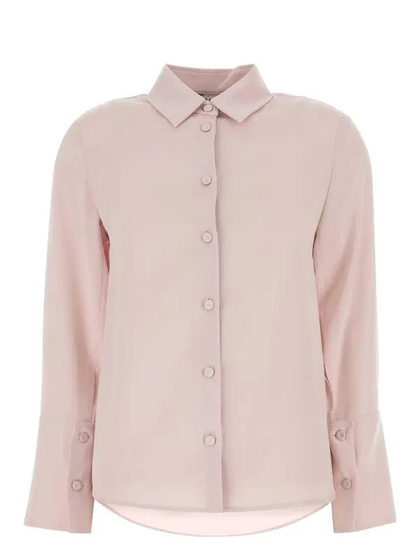 Max Mara Stretch Silk Oliera Shirt - Red