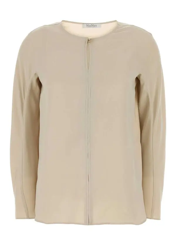 Max Mara Stretch Silk Mitico Blouse - Brown