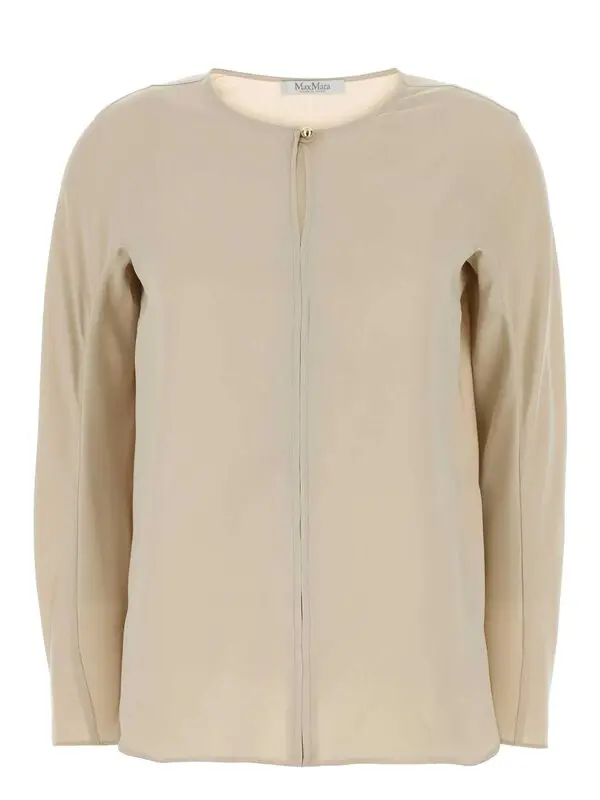 Max Mara Stretch Silk Blouse - Brown