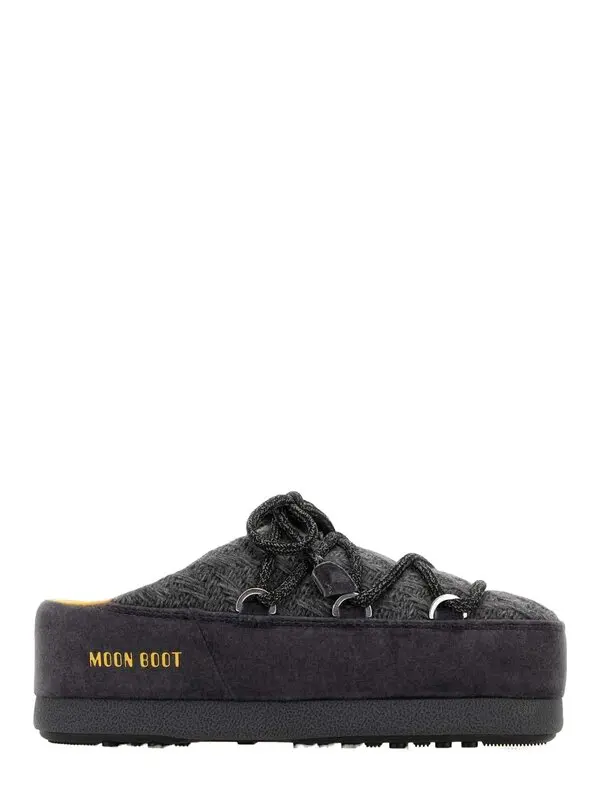 Moon Boot Dark Grey Fabric X Guest In Residence Evx Slippers - Gray