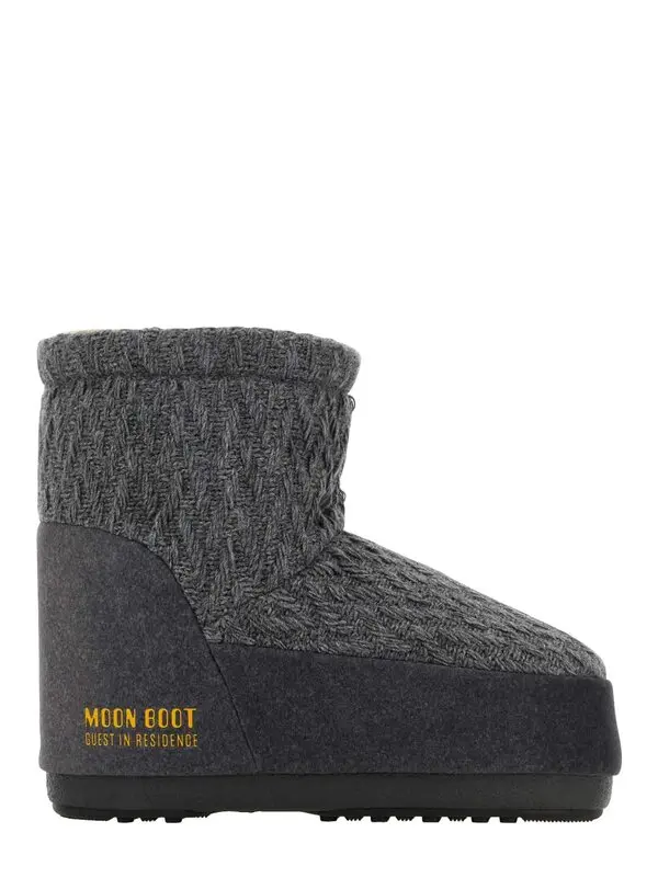 Moon Boot Dark Grey Fabric X Guest In Residence Icon Low Ankle Boots - Gray