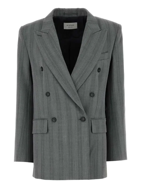 Sportmax Embroidered Stretch Wool Blend Blazer - Multicolor